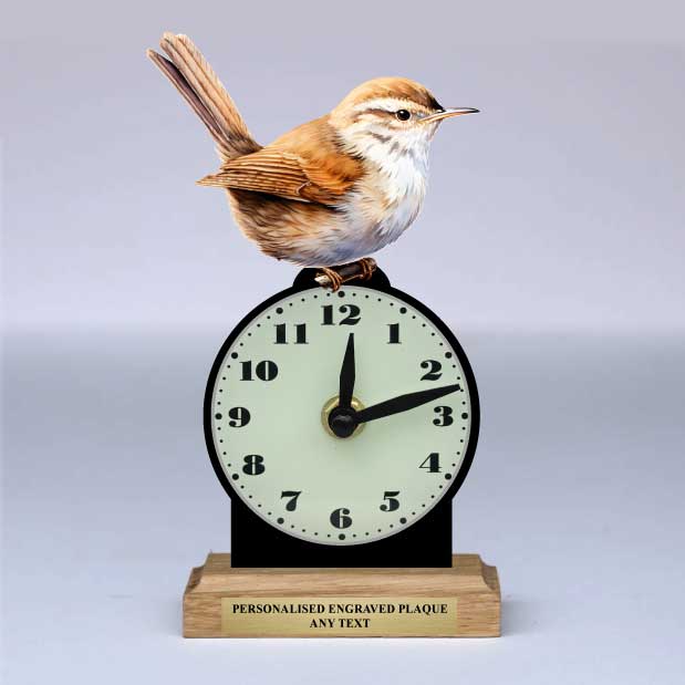 JAF Graphics. Wren Bird Mantel Clock