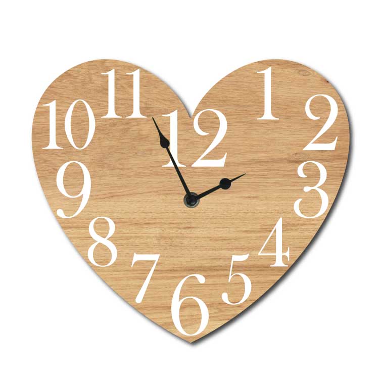 JAF Graphics. Wooden Heart Clock